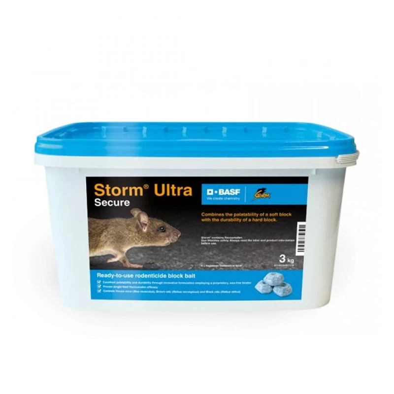 Raticid STORM ULTRA SECURE, 3 kg, BASF, biocid pentru soareci si sobolani @ AGRICULTURA IEFTINA